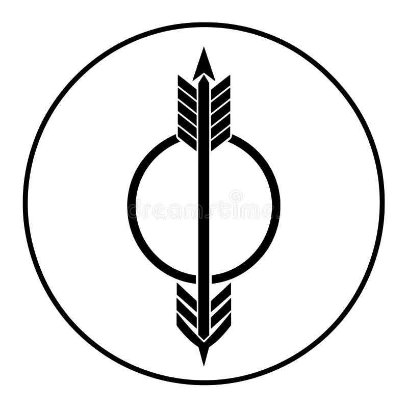 Showing Simple Black Arrow Going Around in an Oval Stock Vector ...