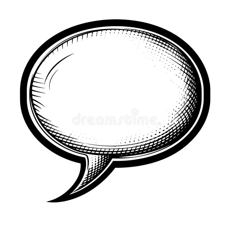 Stunning Featuring Simple Black Line Drawing of an Empty Speech Bubble ...
