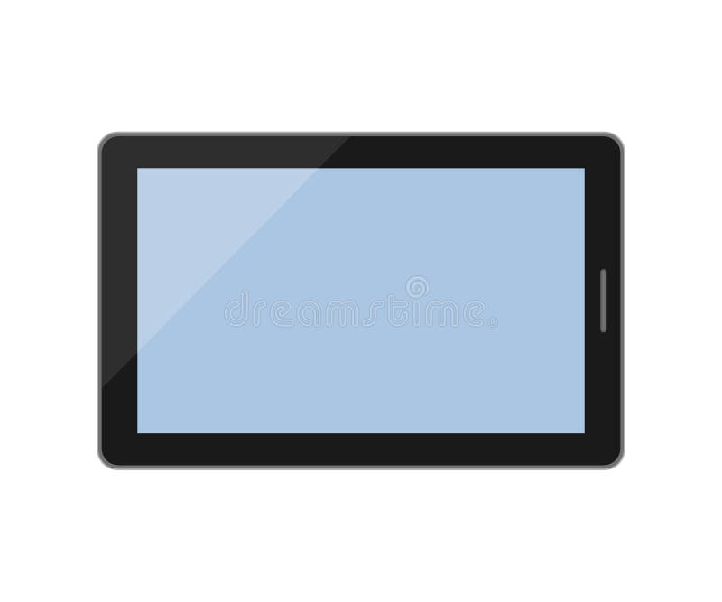 Illustration of Simple Black Tablet Device Stock Vector - Illustration ...