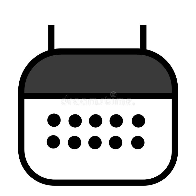 Illustration of Simple Calendar Icon. Stock Vector - Illustration of ...
