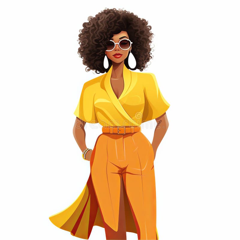 Illustration of Simple Cartoon Illustration of an African American ...