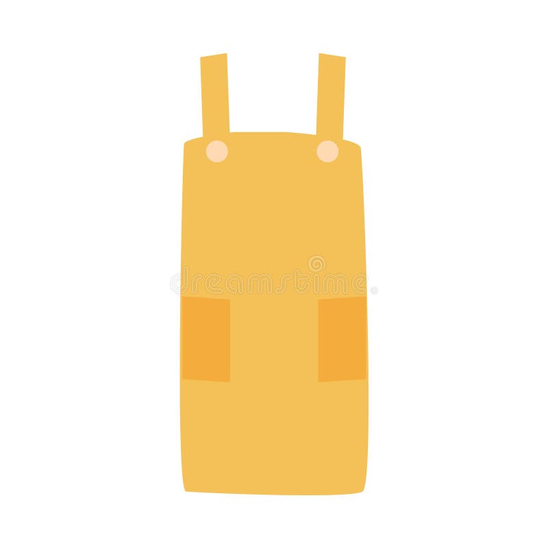 Illustration of a Simple and Flat Apron Stock Vector - Illustration of ...