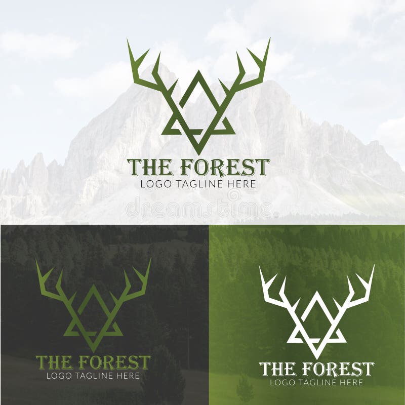 Illustration Simple Forest Logo Design Vector Template Stock Vector ...