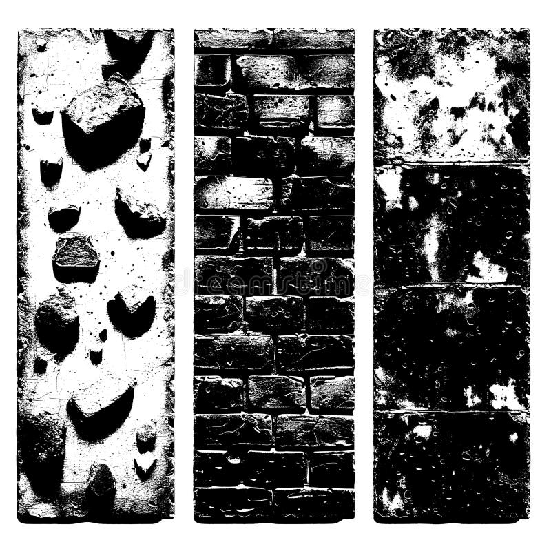 Visual Simple Icon of Three Brick Wall Panels. Stock Vector ...