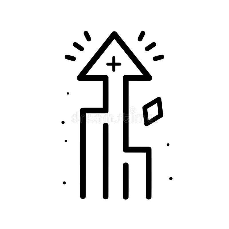 Simple Line Icon of an Arrow Pointing Up with a Subtle Degree Symbol ...