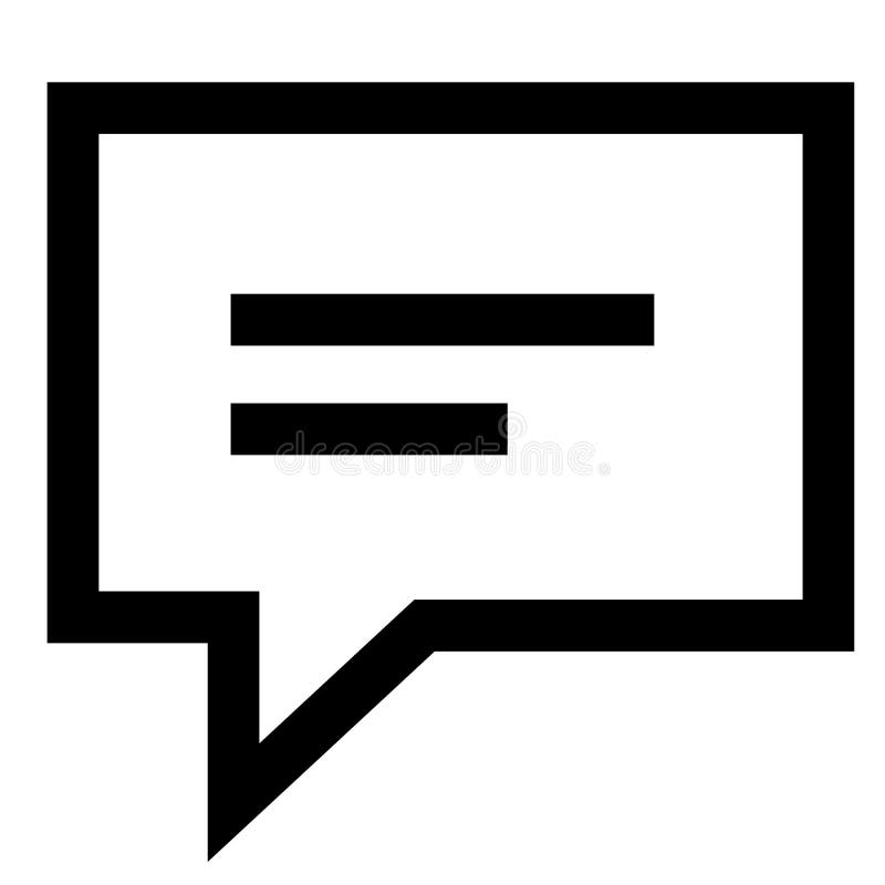 Illustration of a Simple Message or Comment Icon Template Design Stock ...
