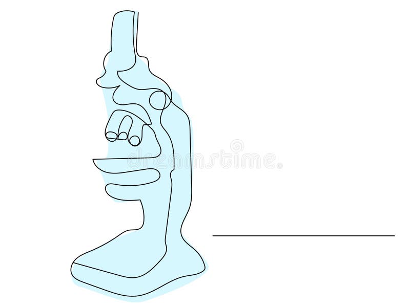 Illustration of a Simple Microscope in a Minimalist Style Showcasing ...