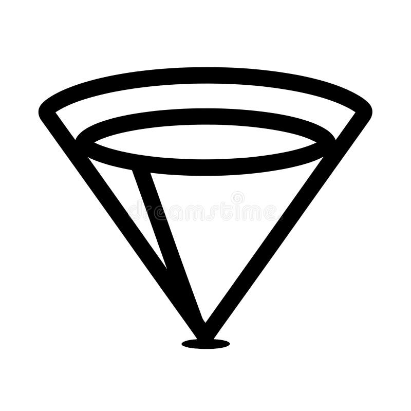 Featuring Simple, Minimalistic Icon of an Open Funnel. Stock Vector ...