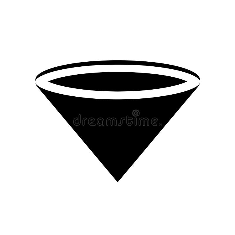 Stunning Simple, Minimalistic Icon of an Open Funnel. Stock Vector ...