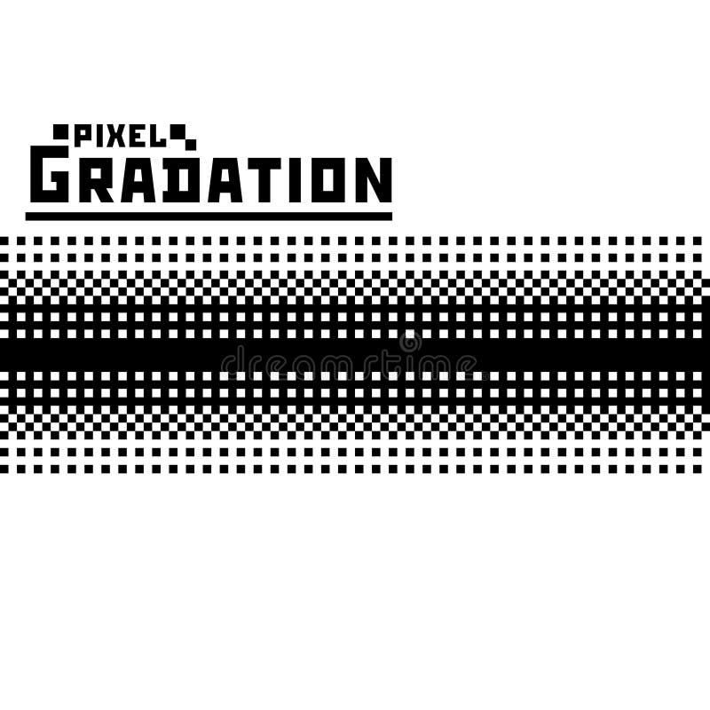 Illustration of Simple Pixel Art, Gradation from Black To Transparent ...