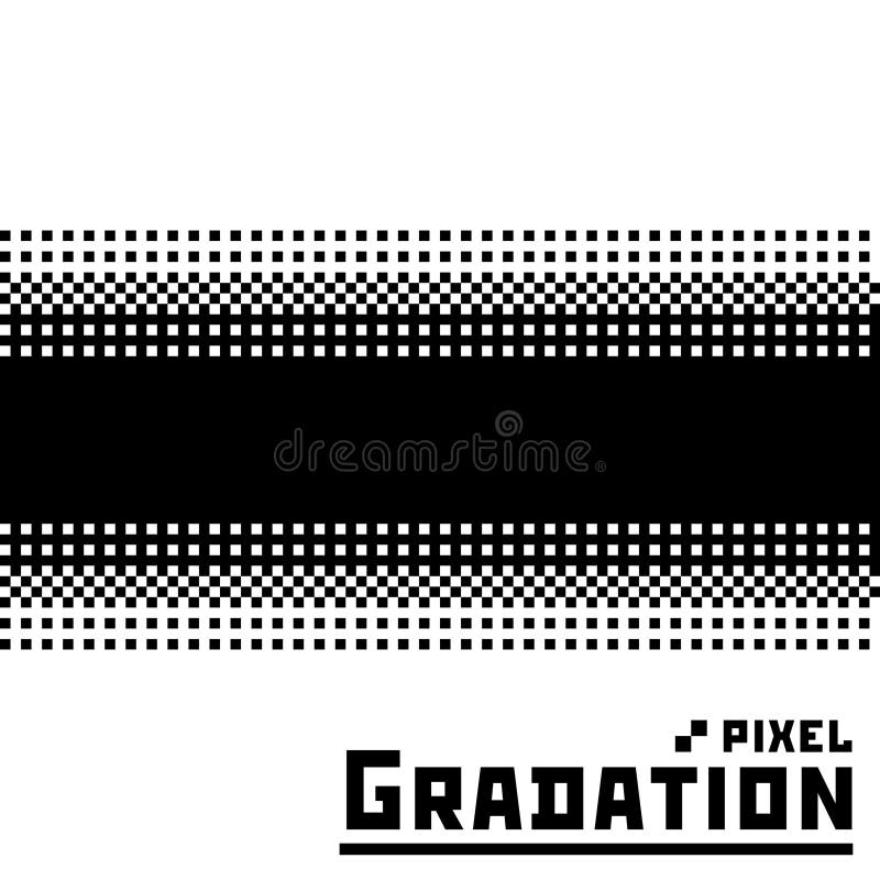 Illustration of Simple Pixel Art, Gradation from Black To Transparent ...