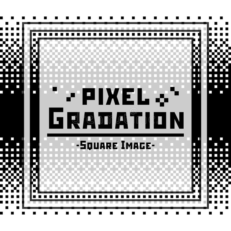 Illustration of Simple Pixel Art, Gradation from Black To Transparent ...