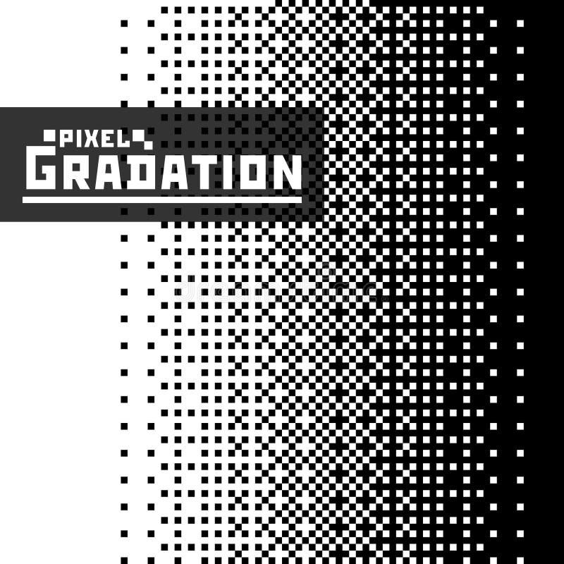 Illustration of Simple Pixel Art, Gradation from Black To Transparent ...