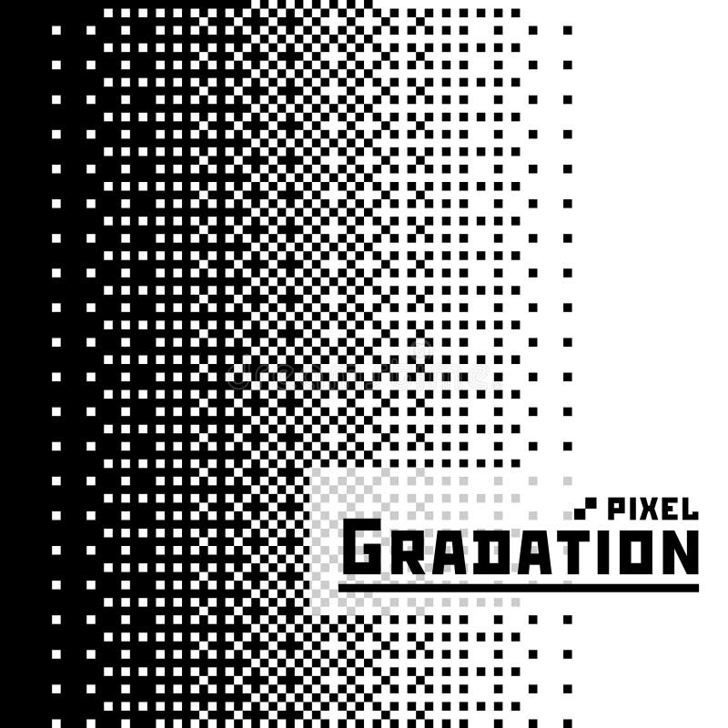 Illustration of Simple Pixel Art, Gradation from Black To Transparent ...