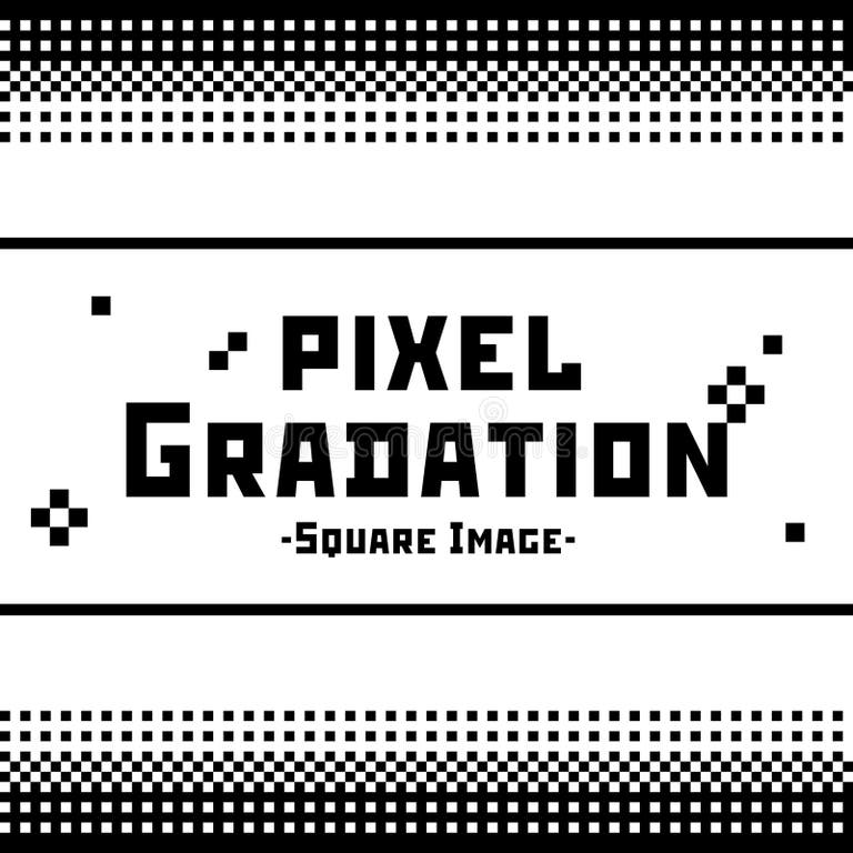 Illustration of Simple Pixel Art, Gradation from Black To Transparent ...