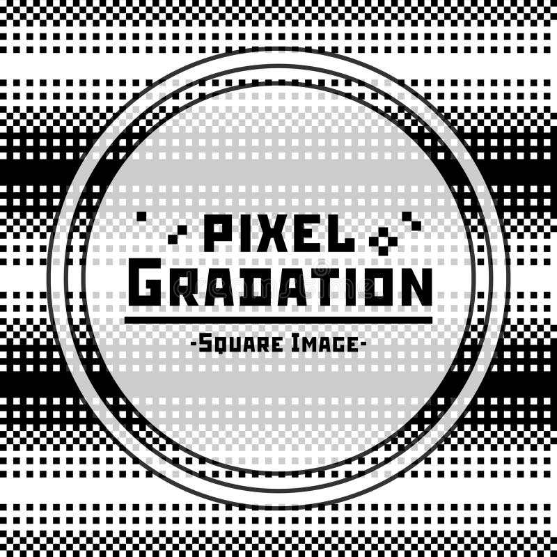 Illustration of Simple Pixel Art, Gradation from Black To Transparent ...