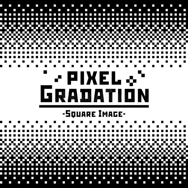 Illustration of Simple Pixel Art, Gradation from Black To Transparent ...