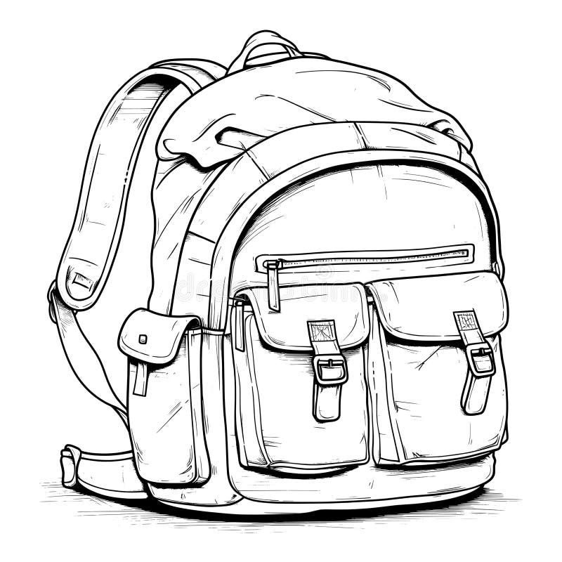 Continuous Line Drawing Backpack Stock Illustrations – 474 Continuous ...