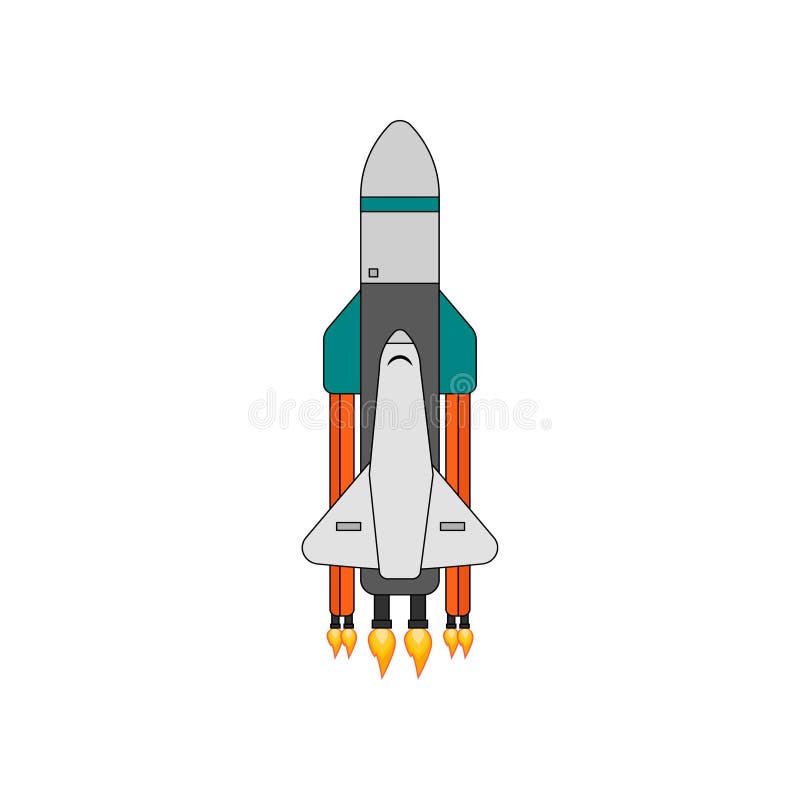 Illustration of a Simple Spaceship Isolated Vector Illustration. Stock ...