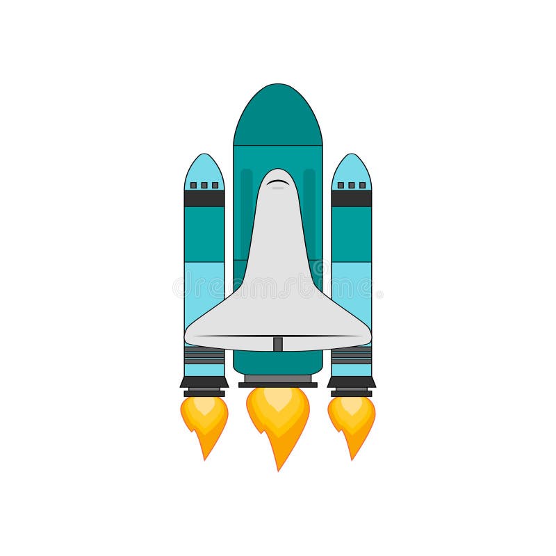 Illustration of a Simple Spaceship Isolated Vector Illustration. Stock ...