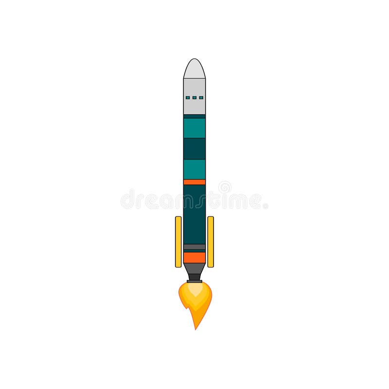 Illustration of a Simple Spaceship Isolated Vector Illustration. Stock ...