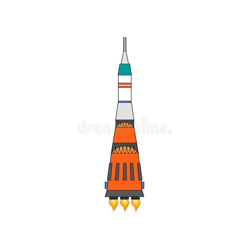 Illustration of a Simple Spaceship Isolated Vector Illustration. Stock ...