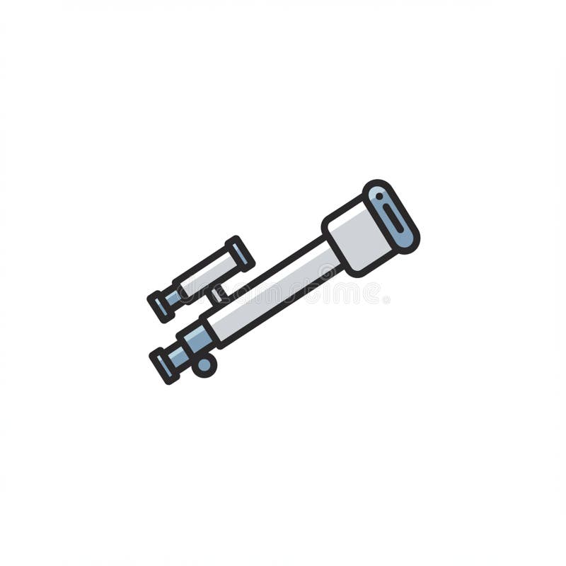 Illustration of a Simple Telescope with a Rectangular Eyepiece and a ...