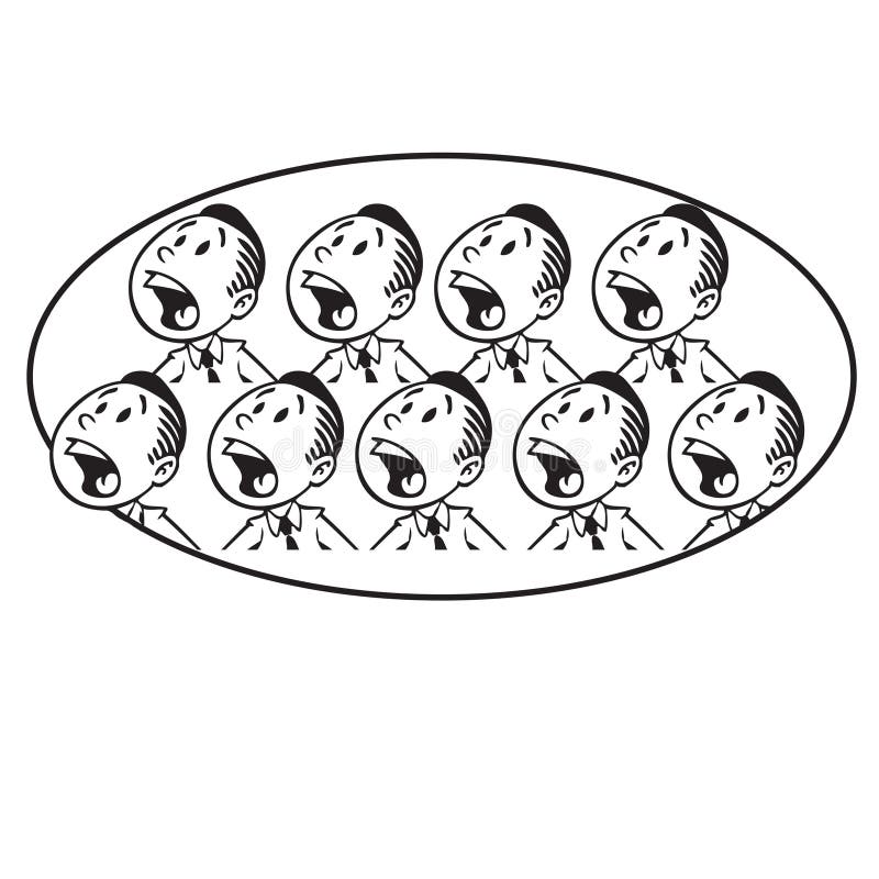 Singing choir of men stock vector. Illustration of success - 300495397