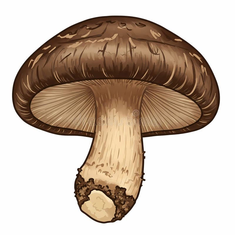 An Illustration of a Delicious Mushroom Stock Illustration ...