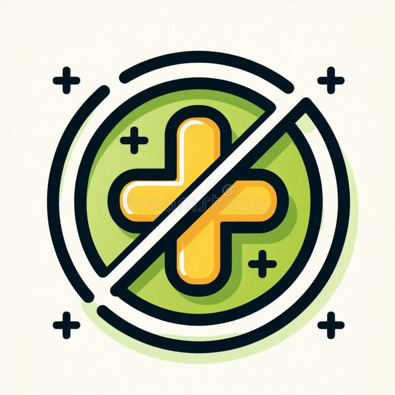 Illustration of Plus Symbol in Circle Stock Illustration - Illustration ...