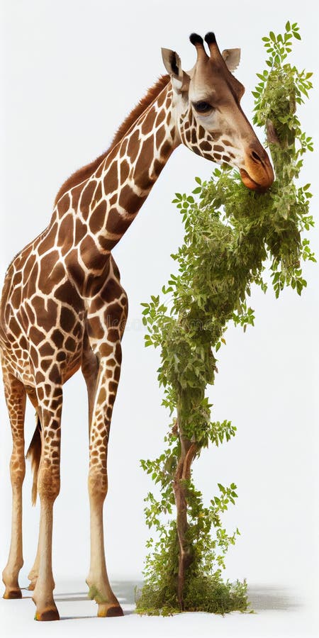 Illustration of a Single Giraffe Stock Photo - Image of single, african ...