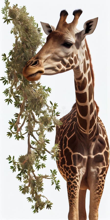 Illustration of a Single Giraffe Stock Image - Image of tall, tallest ...