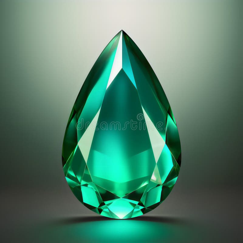 Single Green Gem stock illustration. Illustration of crystals - 292567947