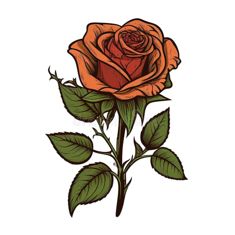 Cartoon Single Red Rose Stock Illustrations – 615 Cartoon Single Red ...