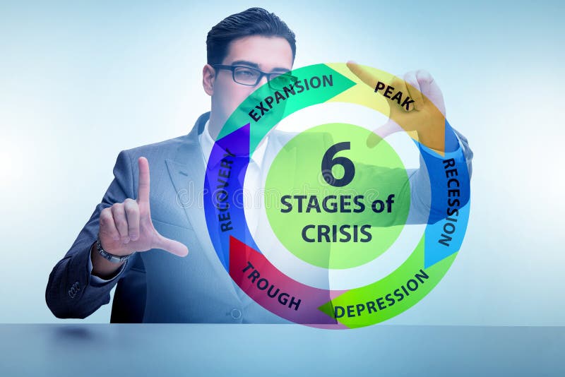 Illustration of Six Stages of Crisis Stock Photo - Image of economy ... Illustration of Six Stages of Crisis Stock Photo - Image of economy ...