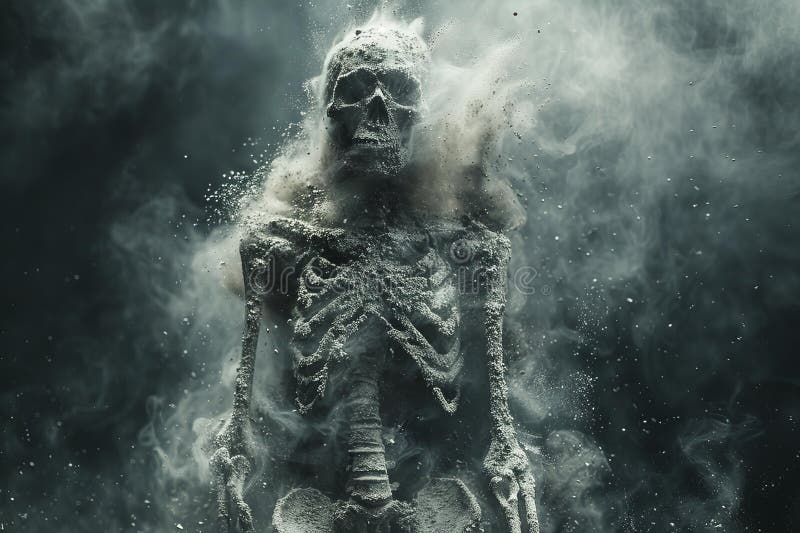 A Skeleton Made of Dust, with No Bones Visible but the Arms and Legs ...