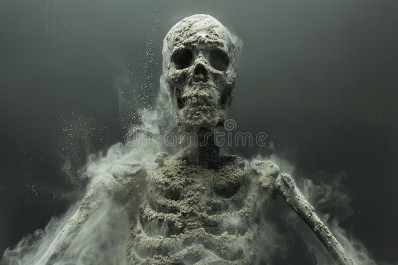 A Skeleton Made of Dust, with No Bones Visible but the Arms and Legs ...
