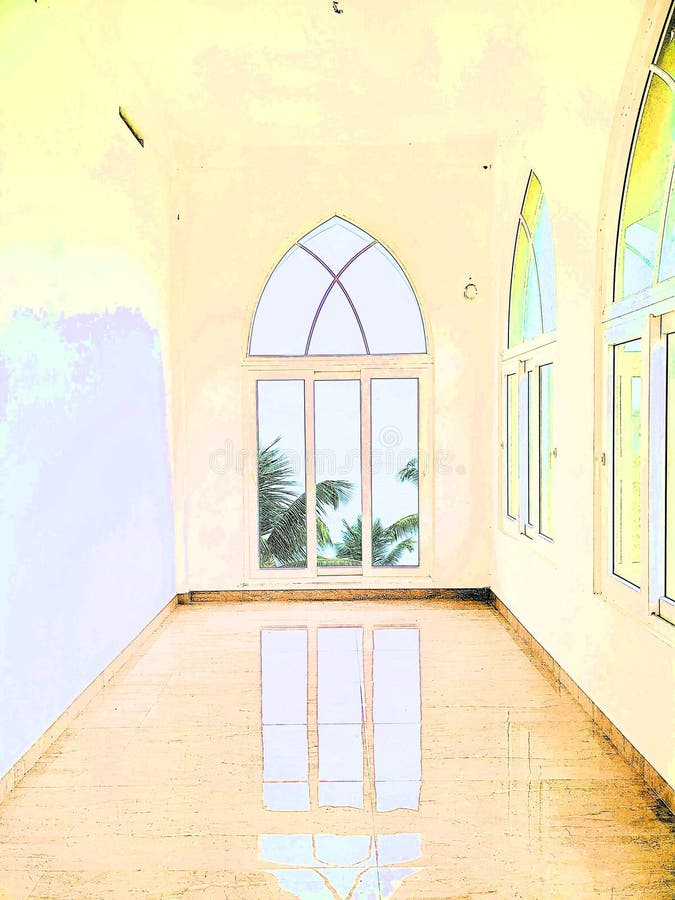 Illustration of a Sketch of a Building Window Stock Image - Image of ...