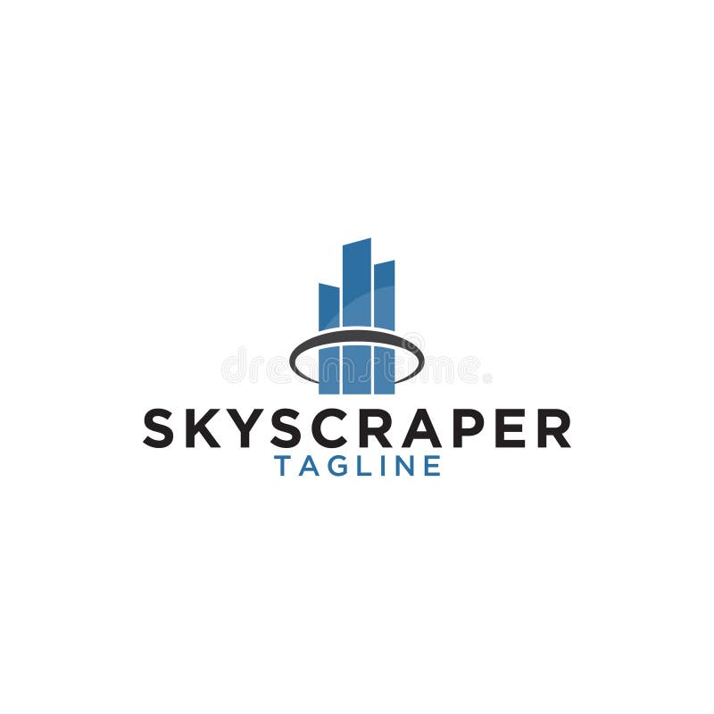 Skyscraper Logo Design Template Stock Vector - Illustration of building ...