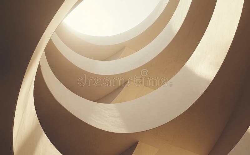 An Illustration of a Sleek, Modern Interior with an All-white Room and ...