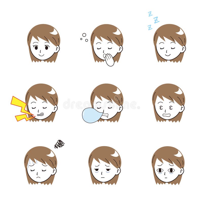 Sleep expressions boy stock vector. Illustration of child - 167435541