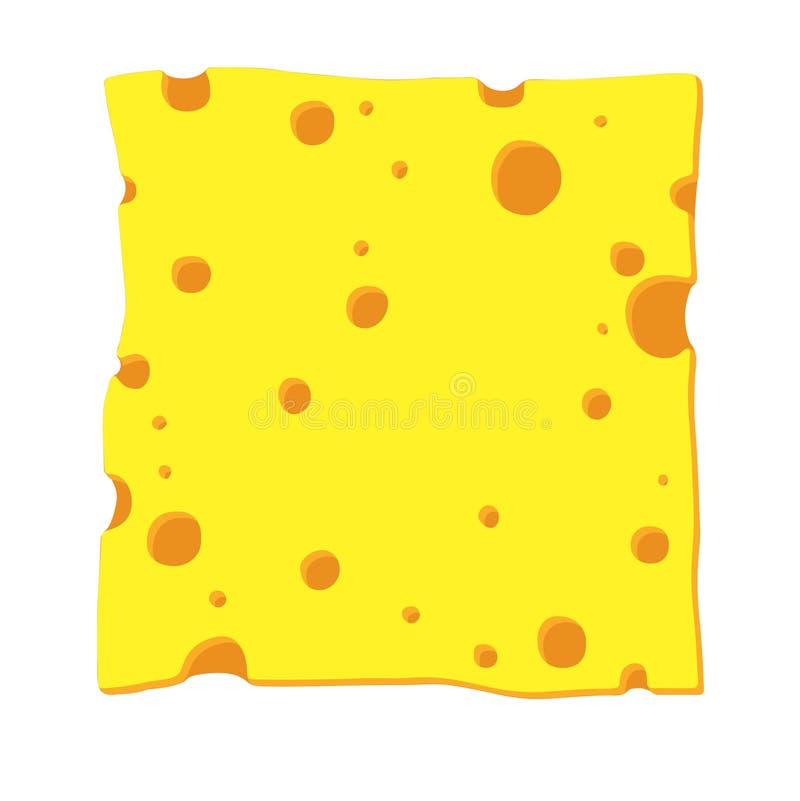 Illustration of a Slice of Cheese in Cartoon Style Stock Vector ...