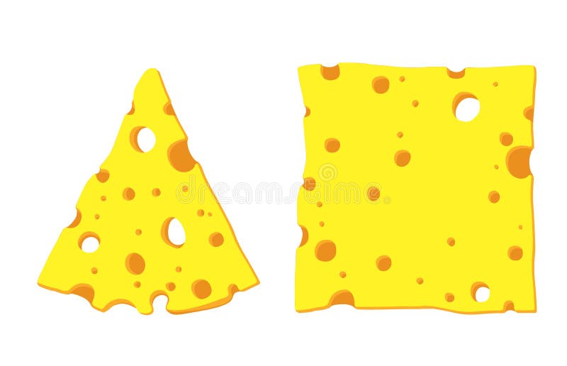 Illustration of a Slice of Cheese in Cartoon Style Stock Vector ...