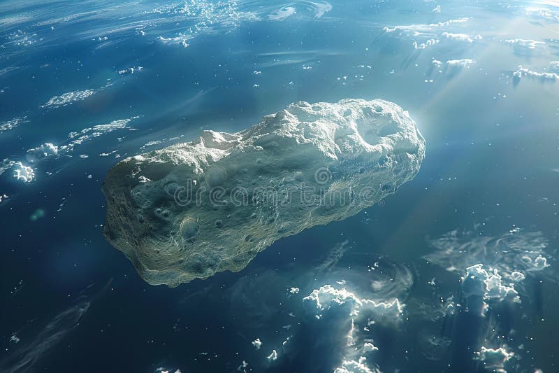 A Small Asteroid Floating in Space, with Realistic Textures and ...