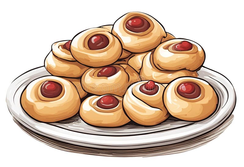 Illustration of Small Batch Raspberry Czech Kolache with Brioche Dough ...