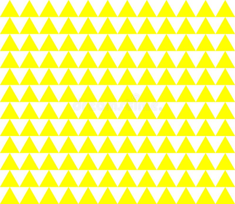 Illustration of Small Bright Yellow Triangles on a White Background ...