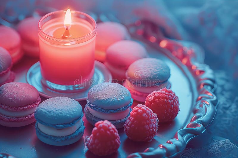 Illustration of Small Light and Tray Full of Sweets, High Quality, High ...