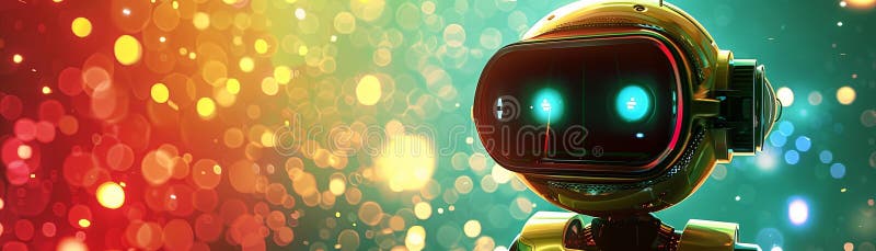3 Illustration of a Smart Robot Icon with a Bright, Colorful Background ...