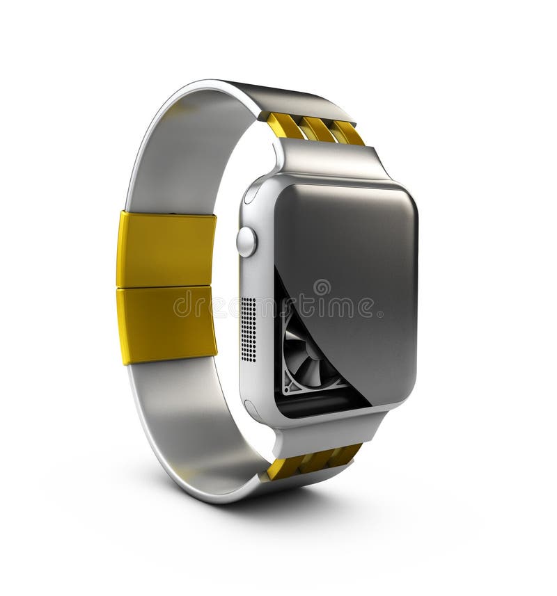 Illustration of Smart Watch Isolated on White Background. Stock ...
