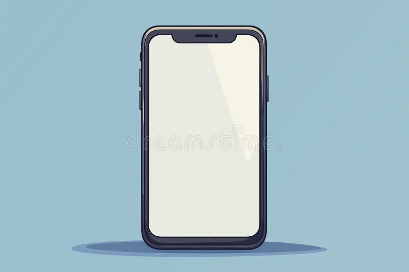 Illustration of a Smartphone with a Blank Screen. Perfect for App and ...